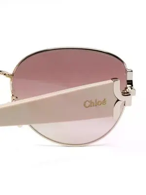 Chloé Geometric Frame Sunglasses