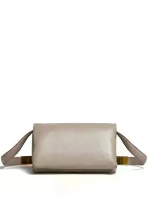 Marni Prisma Leather Shoulder Bag Brown
