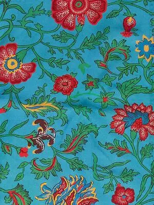 La DoubleJ Dragonflower-print Linen Runner