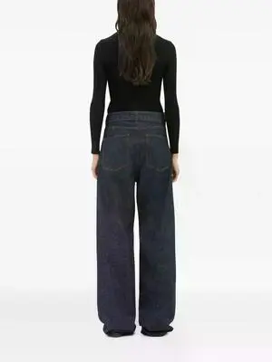 MSGM Rhinestone-embellished Wide-leg Jeans