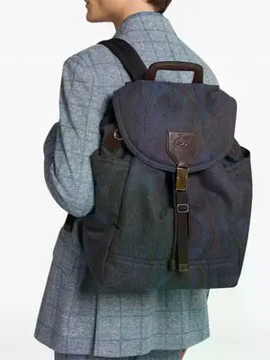 Etro Pegaso Motif Jacquard Paisley Backpack
