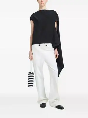 Proenza Schouler Boat Neck Draped Panel Top