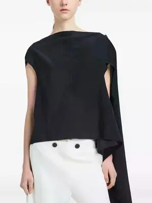 Proenza Schouler Boat Neck Draped Panel Top