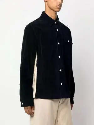 Palm Angels Crochet-stripe Corduroy Shirt Jacket