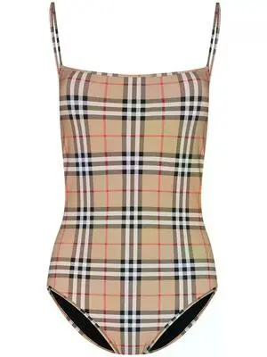 Burberry Vintage Check Pattern Swimsuit - Neutrals