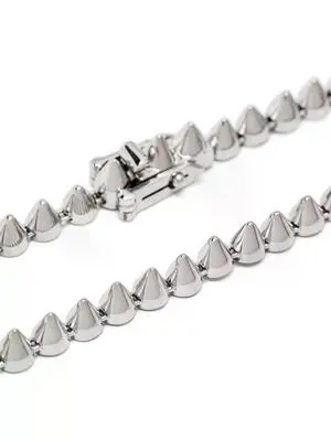Eddie Borgo Tone Cone Tennis Necklace - Silver