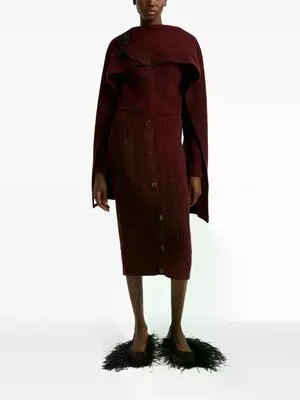 Erdem Ribbed Knit Pencil Midi Skirt