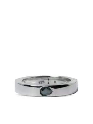 PARTS OF FOUR Sistema Blue Diamond Ring - Silver