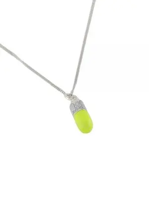 TRUE ROCKS Mini Pill Pendant Necklace - Silver