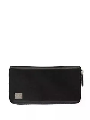 Versace Leather Long Wallet - Black