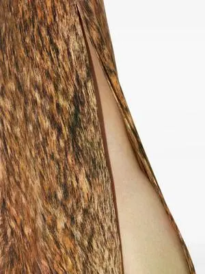 MAISON MARGIELA Long Sleeve Graphic Maxi Dress