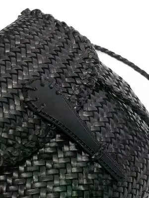 Dragon Diffusion Mini Woven Crossbody Bag - Black