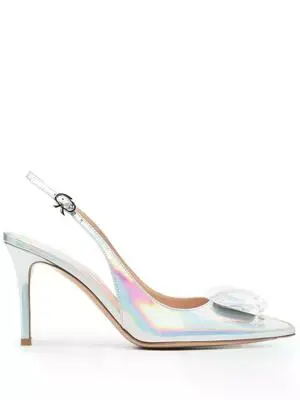 GIANVITO ROSSI Metallic-finish 95mm Pointed Slingback Pumps