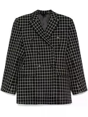 Wardrobe.NYC Check-pattern Double-breasted Blazer