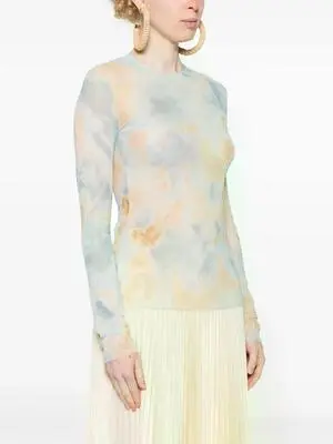 Erika Cavallini Graphic-print Sheer Top
