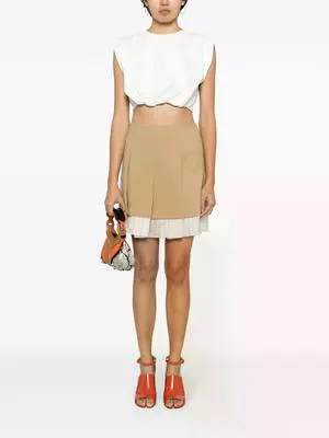 Marni Panelled Pleated Miniskirt