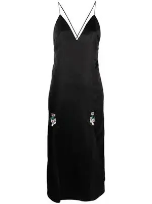 WALES BONNER Crystal Embellished Satin Dress