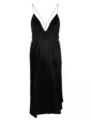 WALES BONNER Crystal Embellished Satin Dress