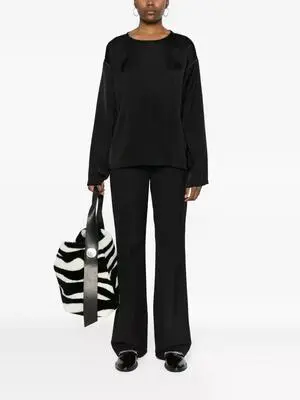 Fabiana Filippi Beaded Trim Crepe Top