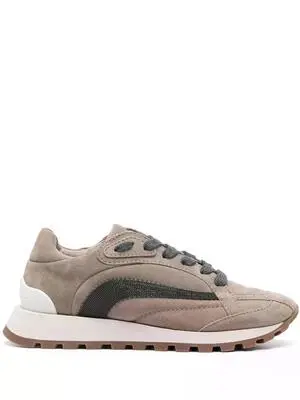Brunello Cucinelli Monili Suede Sneakers
