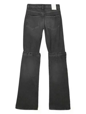 Coperni Mid-rise Wide-leg Jeans With Open Knee Detail