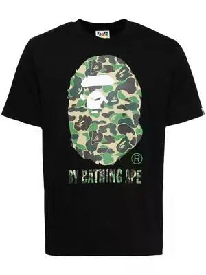 A BATHING APE Logo-print Cotton T-shirt - Black