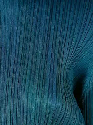 Issey Miyake Pleated Blouse - Blue