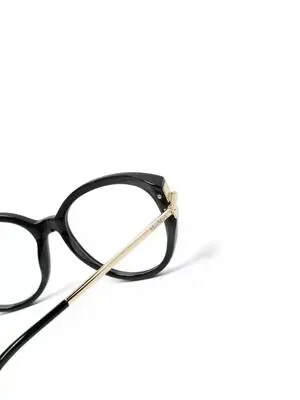 Max Mara Logo-engraved Round-frame Glasses