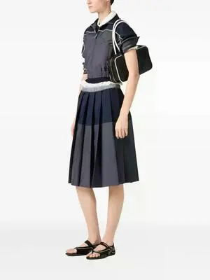 Miu Miu Poplin Shirt With Peter Pan Collar And Scallop Edge