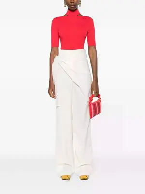Cult Gaia Ribbed High Neck Top