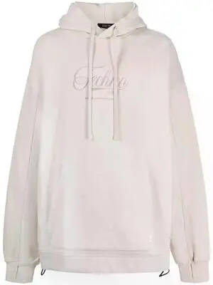 FIVE CM Terry Embroidered Cotton Hoodie