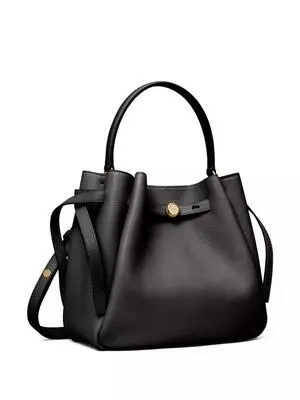 Tory Burch Romy Leather Bucket Bag - Black
