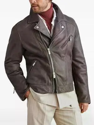 Brunello Cucinelli Shearling-lined Leather Jacket
