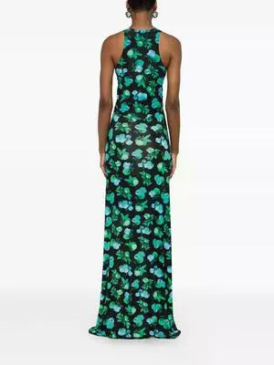 Coperni C-logo Printed Maxi Dress - Black