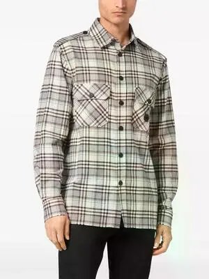 Philipp Plein Skull&bones-print Checked Shirt