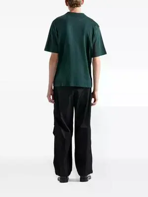Prada Triangle Logo Cotton T-shirt - Green