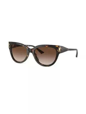 JIMMY CHOO Havana Tortoiseshell Effect Cat-eye Sunglasses