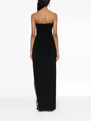 NISSA Asymmetric Maxi Dress With Mirrored Stud Detailing