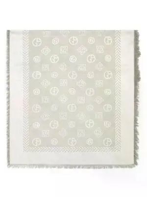 Giorgio Armani Jacquarded Scarf - Neutrals