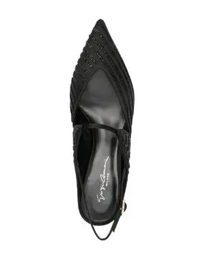 Giorgio Armani Bead-embellished Slingback Pumps