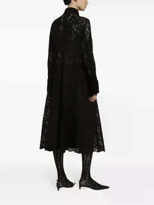 Dolce & Gabbana Lace-panelling Double-breasted Coat