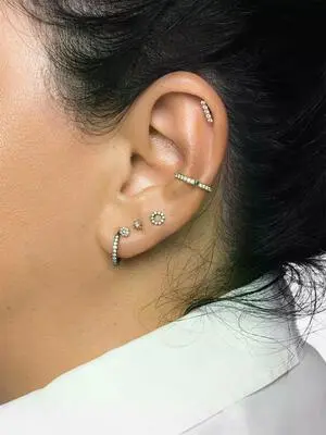 LARK & BERRY 14kt White Gold Diamond Stud Earring