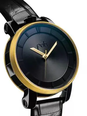 FOB PARIS Automatic Stainless Steel Watch With Leather Strap