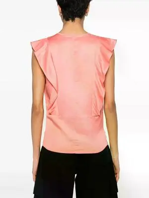 BOSS Ruffle-trim Twill Blouse