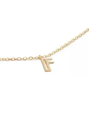 Monica Vinader 14kt Yellow Small Initial Pendant Necklace - Gold