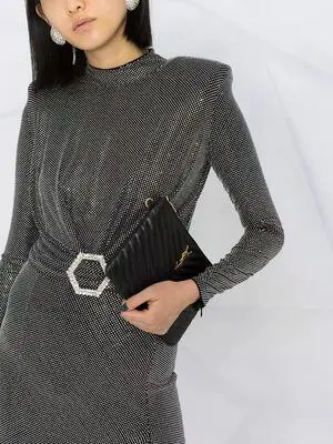 Philipp Plein Embellished Long Sleeve Dress