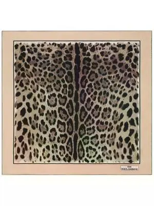 Dolce & Gabbana Kim Leopard-print Twill Scarf - Neutrals