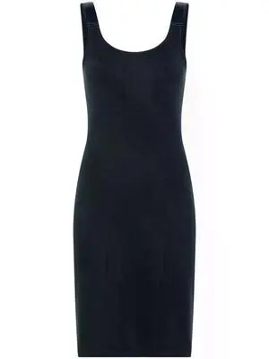 Helmut Lang Fine-ribbed Mini Dress - Blue