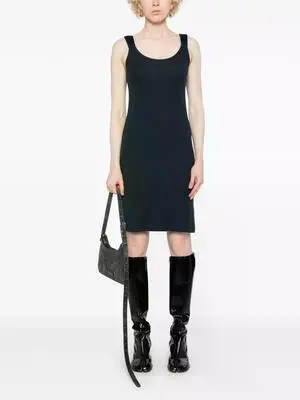 Helmut Lang Fine-ribbed Mini Dress - Blue