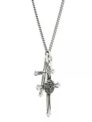 Emanuele Bicocchi Sterling Silver Cross Pendant Necklace